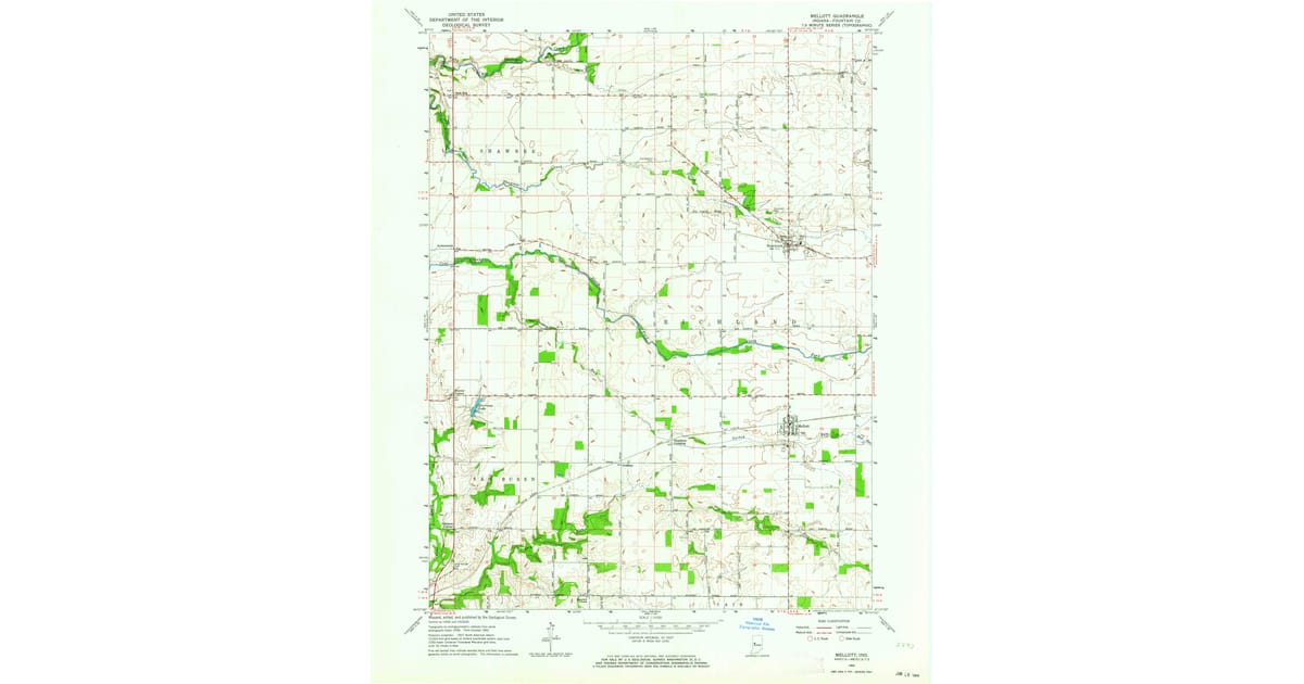 1962 Map of Mellott, IN — High-Res | Pastmaps