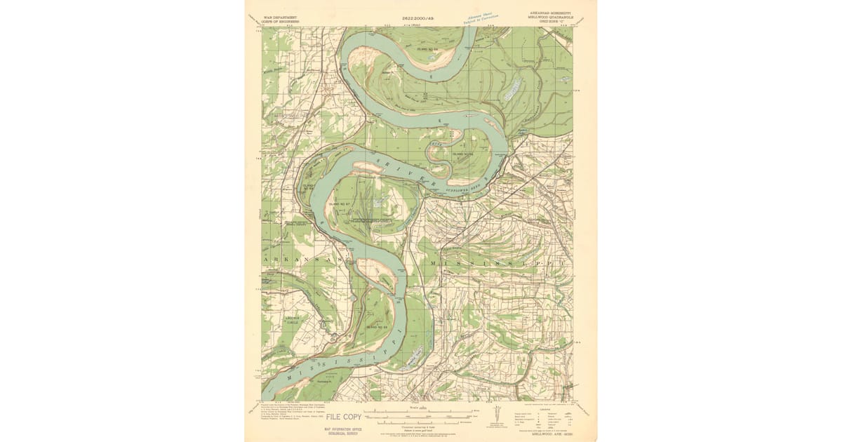 Old Historical Maps of Australia Landing, MS | Pastmaps
