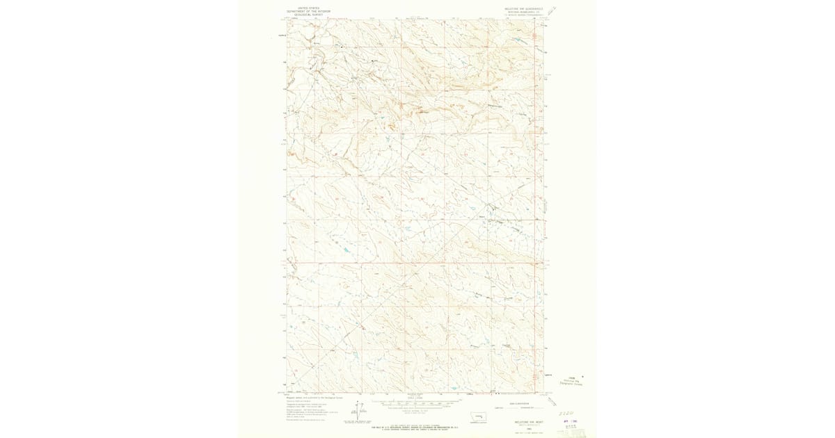 1962 Map of Melstone NW, Musselshell County, MT — High-Res | Pastmaps