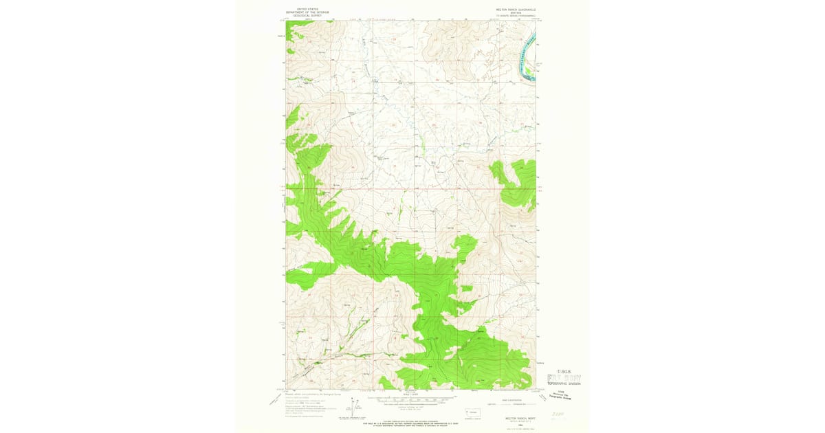 1964 Map of Melton Ranch, Sanders County, MT — High-Res | Pastmaps
