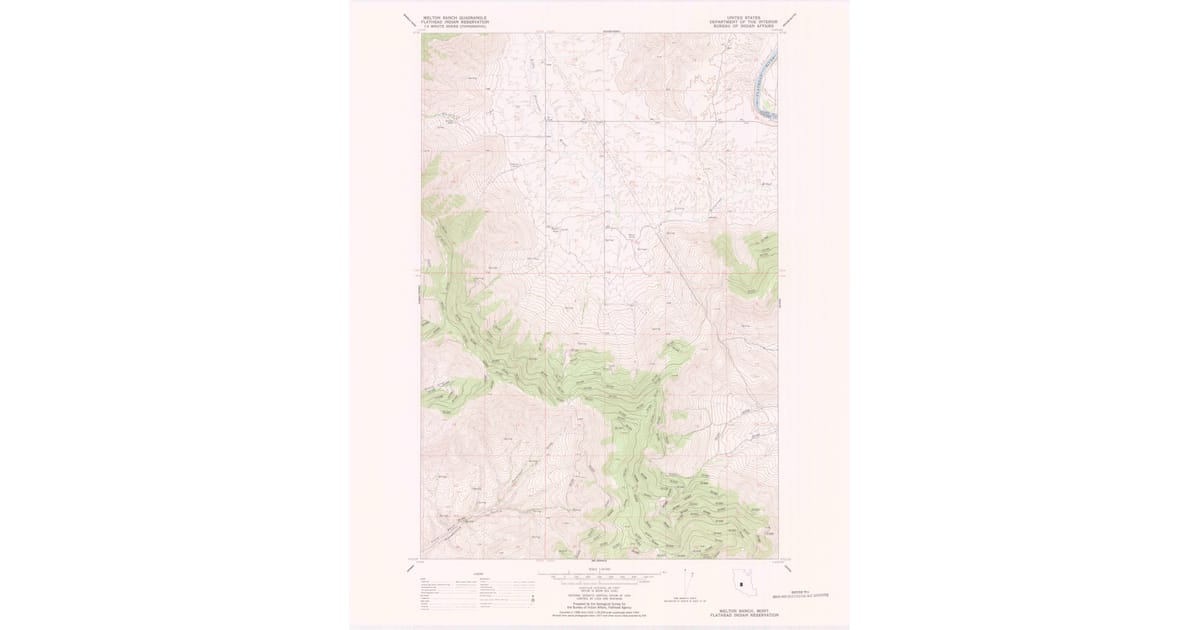 1988 Map of Melton Ranch, Sanders County, MT — High-Res | Pastmaps