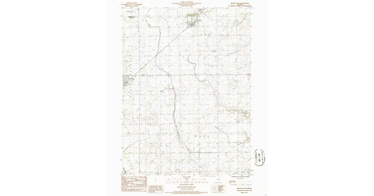 1986 Map of Melvin East, Ford County, IL — High-Res | Pastmaps