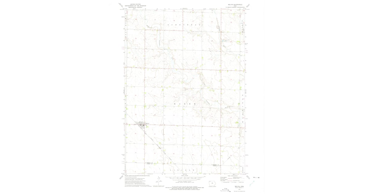 1972 Map of Melvin, IA — High-Res | Pastmaps