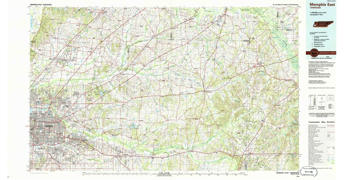 1980s Maps of Mercer, TN | Pastmaps