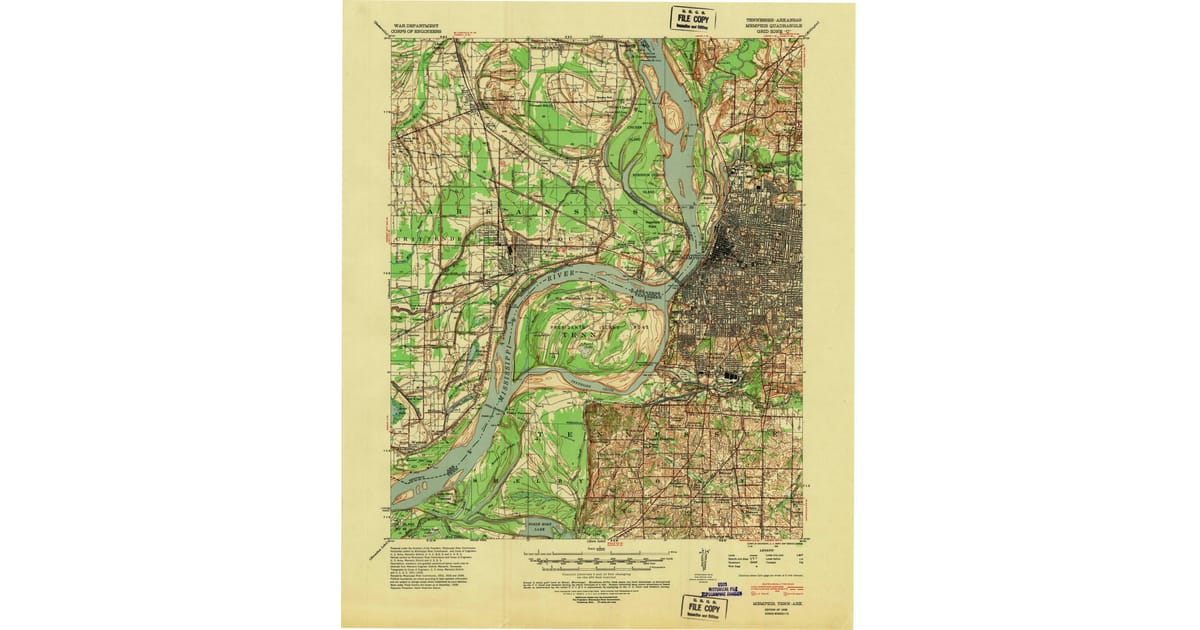 1939 Map of Memphis, TN — High-Res | Pastmaps