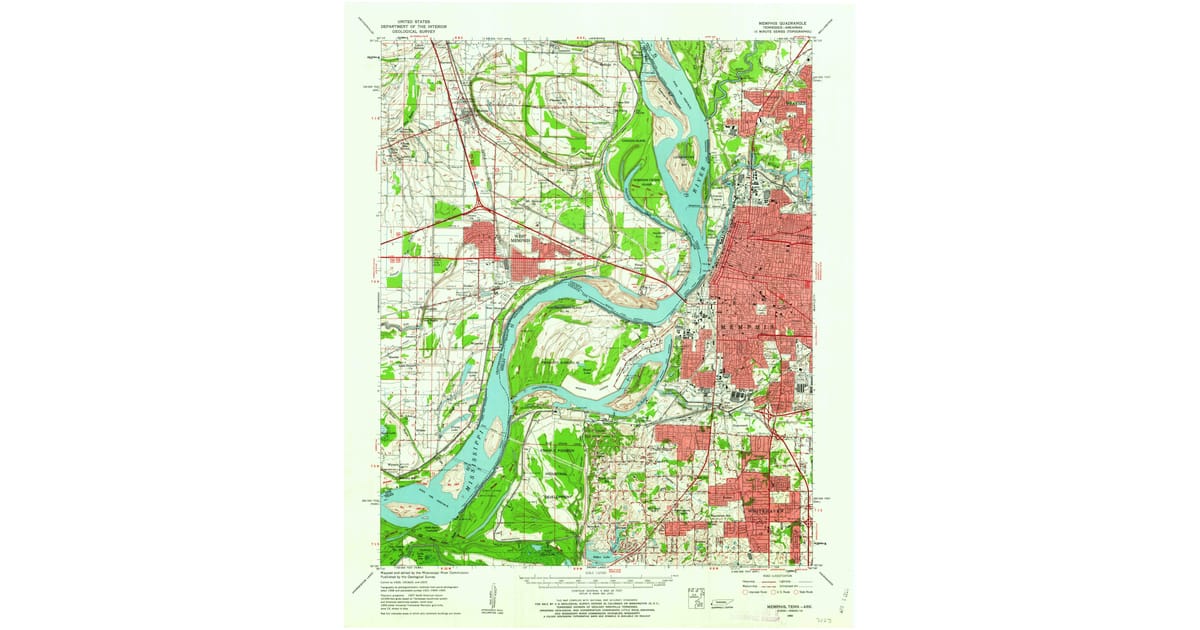 1960 Map of Memphis, TN — High-Res | Pastmaps