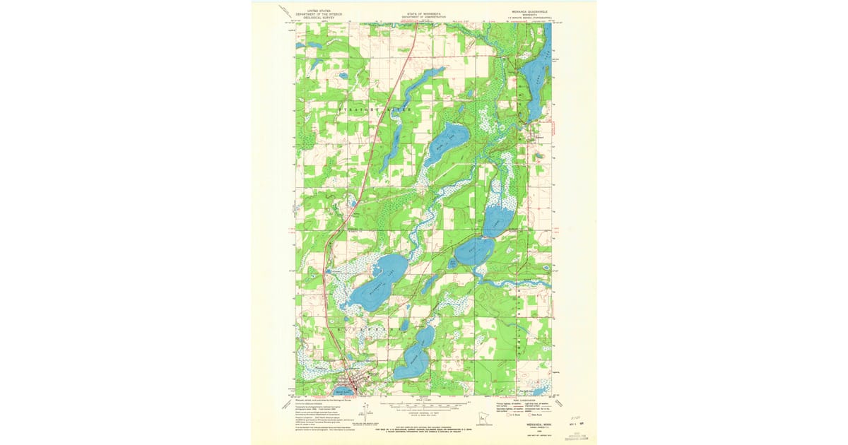 1969 Map of Menahga, MN — High-Res | Pastmaps