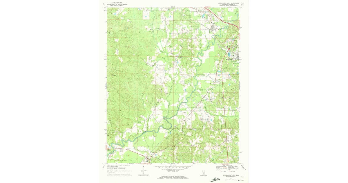 1970 Map of Mendenhall West, Simpson County, MS — High-Res | Pastmaps