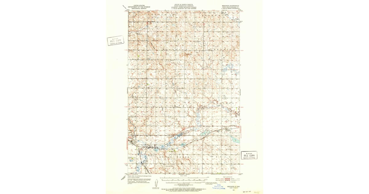 1951 Map of Menoken, ND — High-Res | Pastmaps
