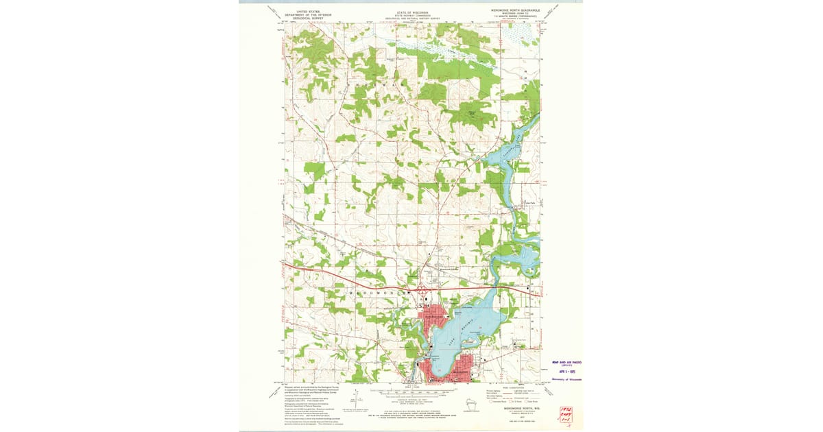 1970s Maps of Dunn County, WI | Pastmaps