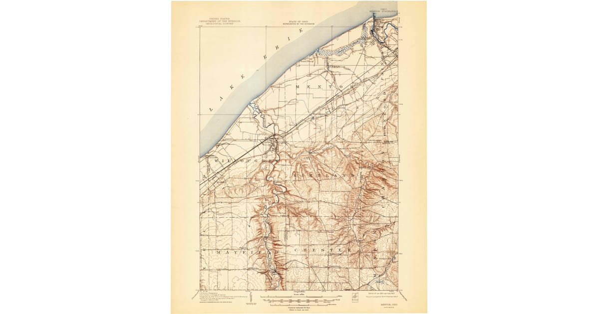1907 Map of Mentor, OH — High-Res | Pastmaps