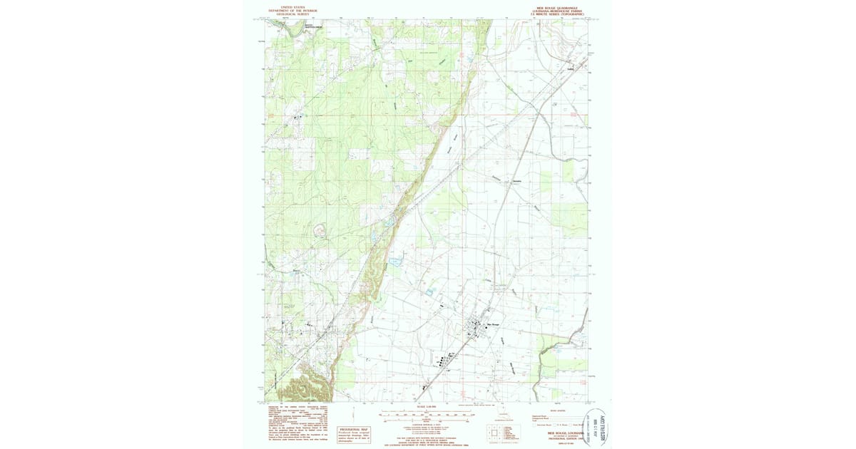 1988 Map of Mer Rouge, LA — High-Res | Pastmaps