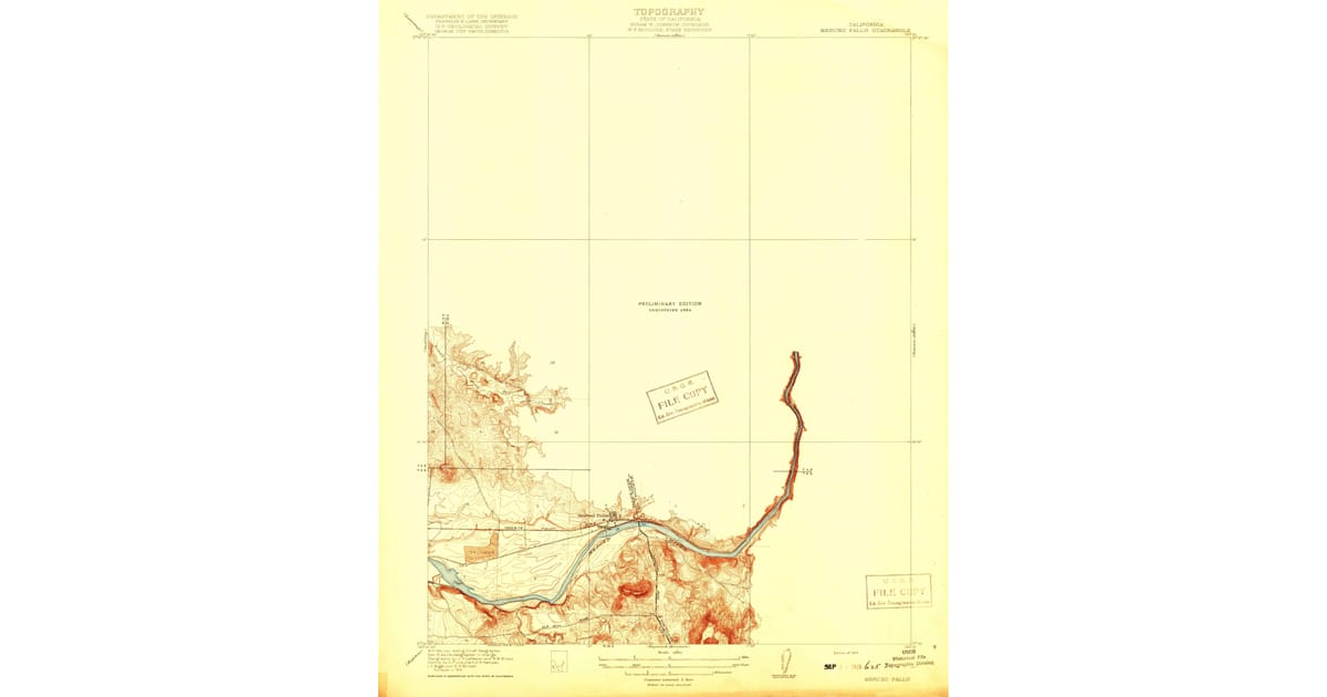 1919 Map of Merced Falls, Mariposa County, CA — High-Res | Pastmaps