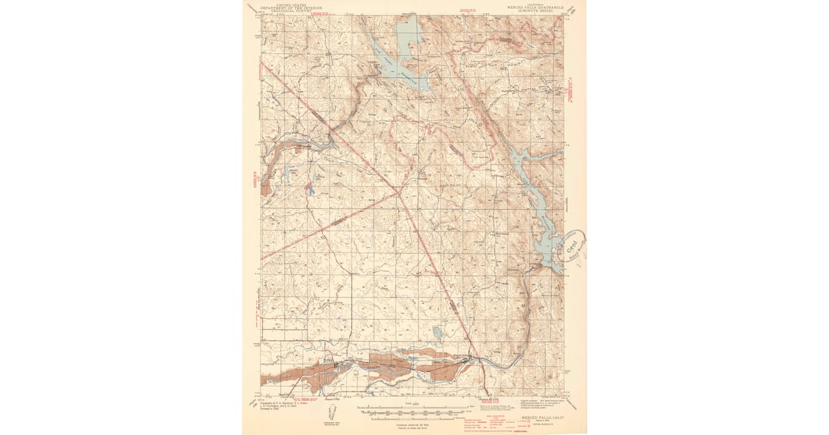 1944 Map of Merced Falls, Mariposa County, CA — High-Res | Pastmaps