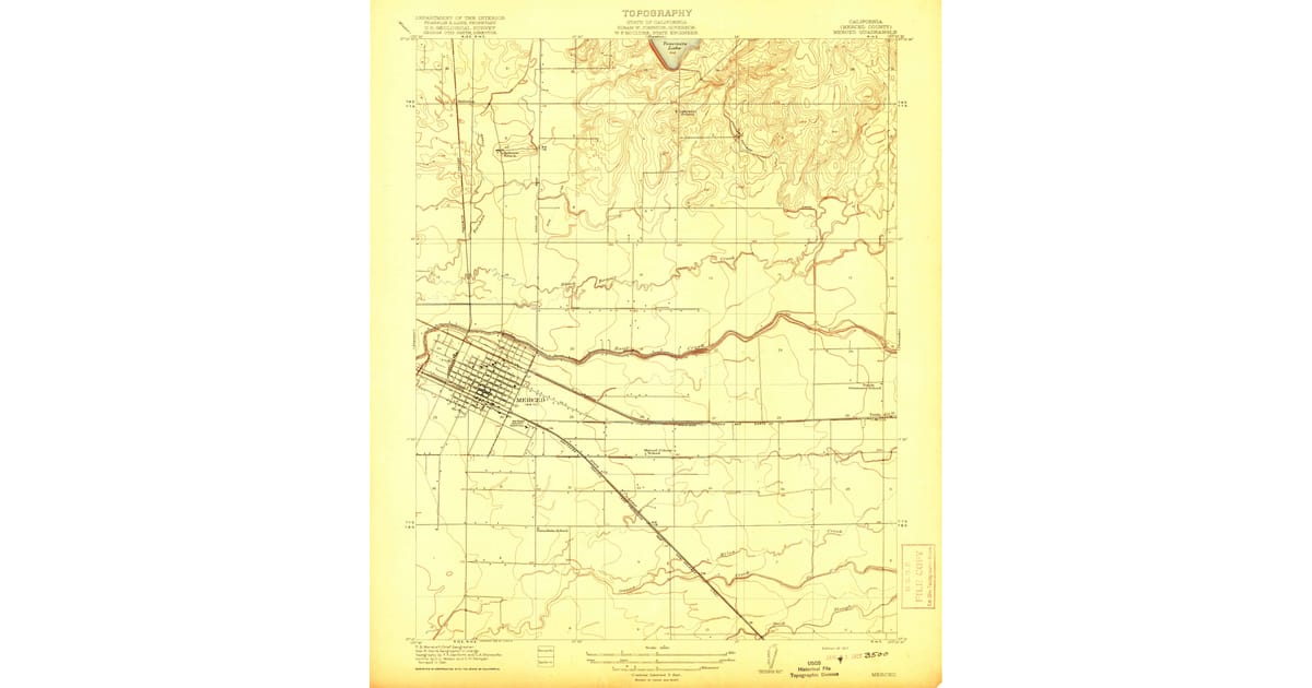 1917 Map of Merced, CA — High-Res | Pastmaps