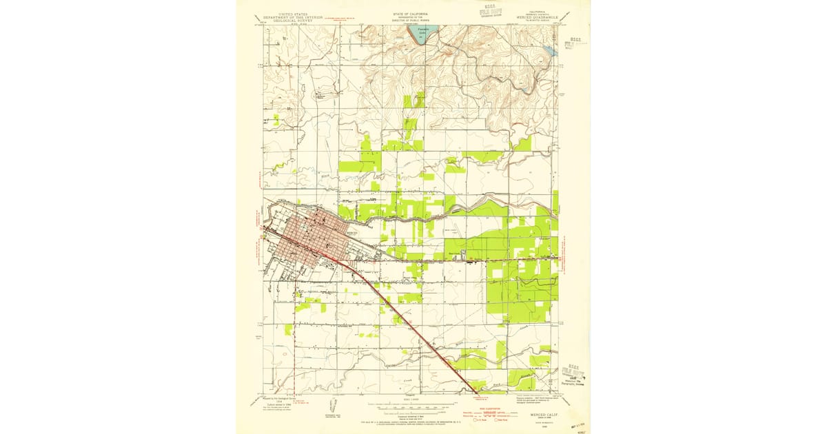 1946 Map of Merced, CA — High-Res | Pastmaps