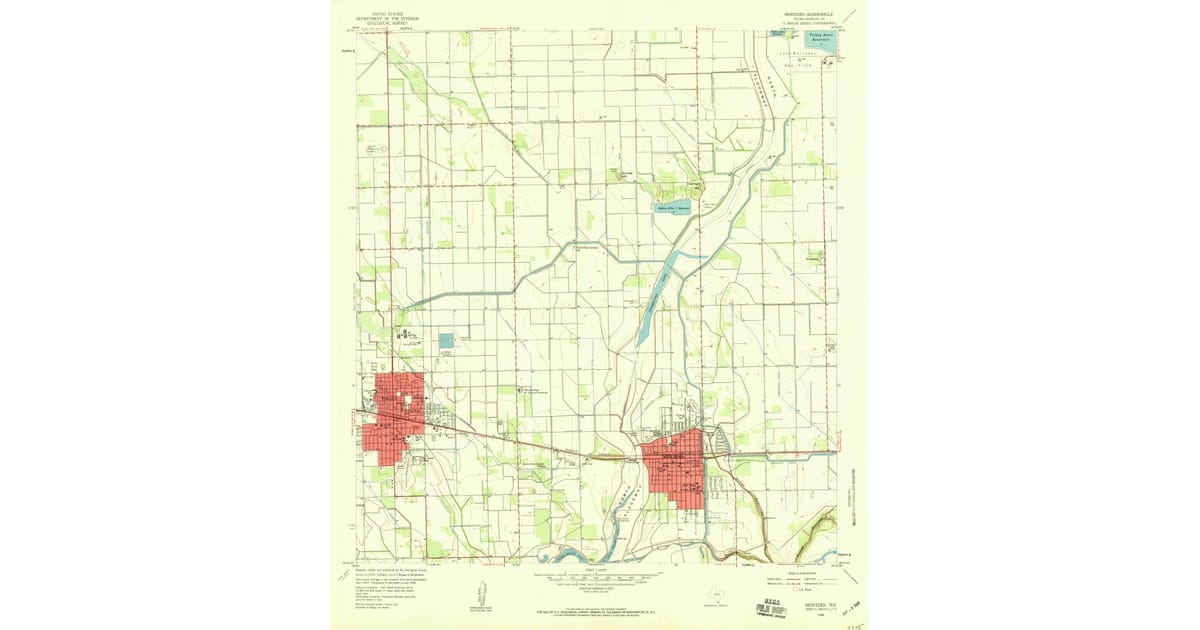 1956 Map of Mercedes, TX — High-Res | Pastmaps