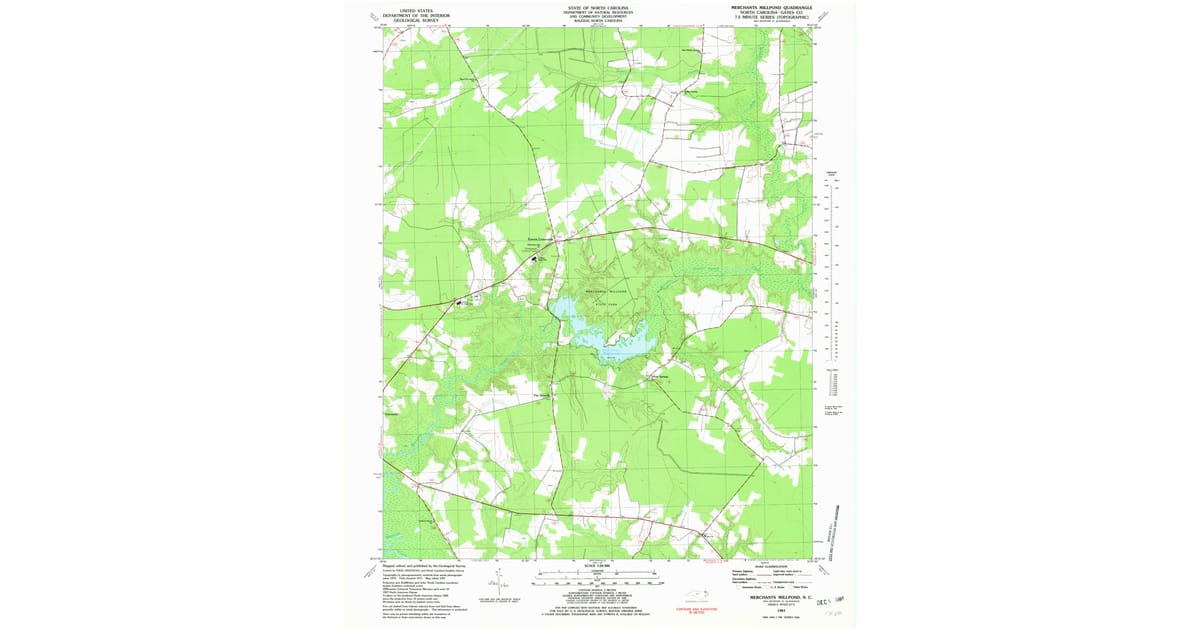 1980s Maps of Gates County, NC | Pastmaps