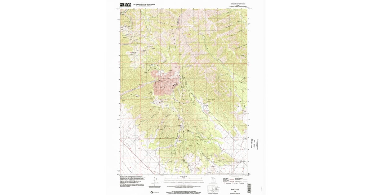 1997 Map of Mercur, Utah County, UT — High-Res | Pastmaps
