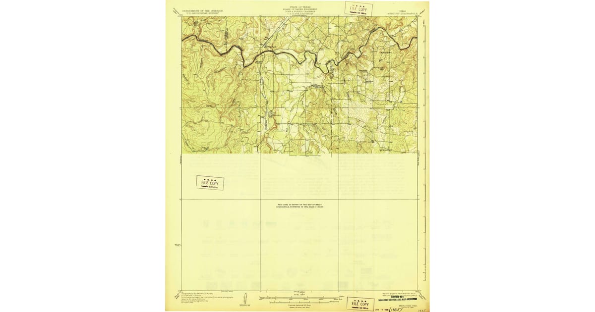 1928 Map of Mercury, McCulloch County, TX — High-Res | Pastmaps