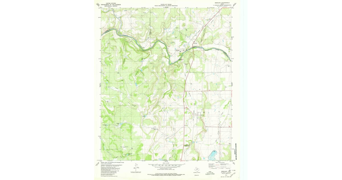 1979 Map of Mercury, McCulloch County, TX — High-Res | Pastmaps