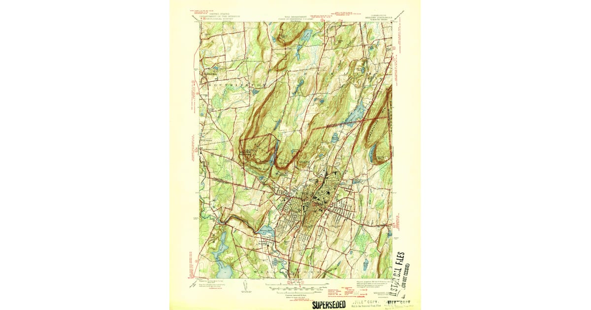 1946 Map of Meriden, CT — High-Res | Pastmaps