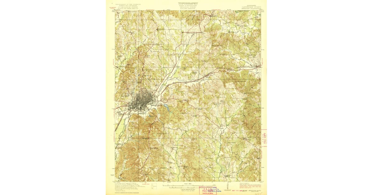 1923 Map of Meridian, MS — High-Res | Pastmaps