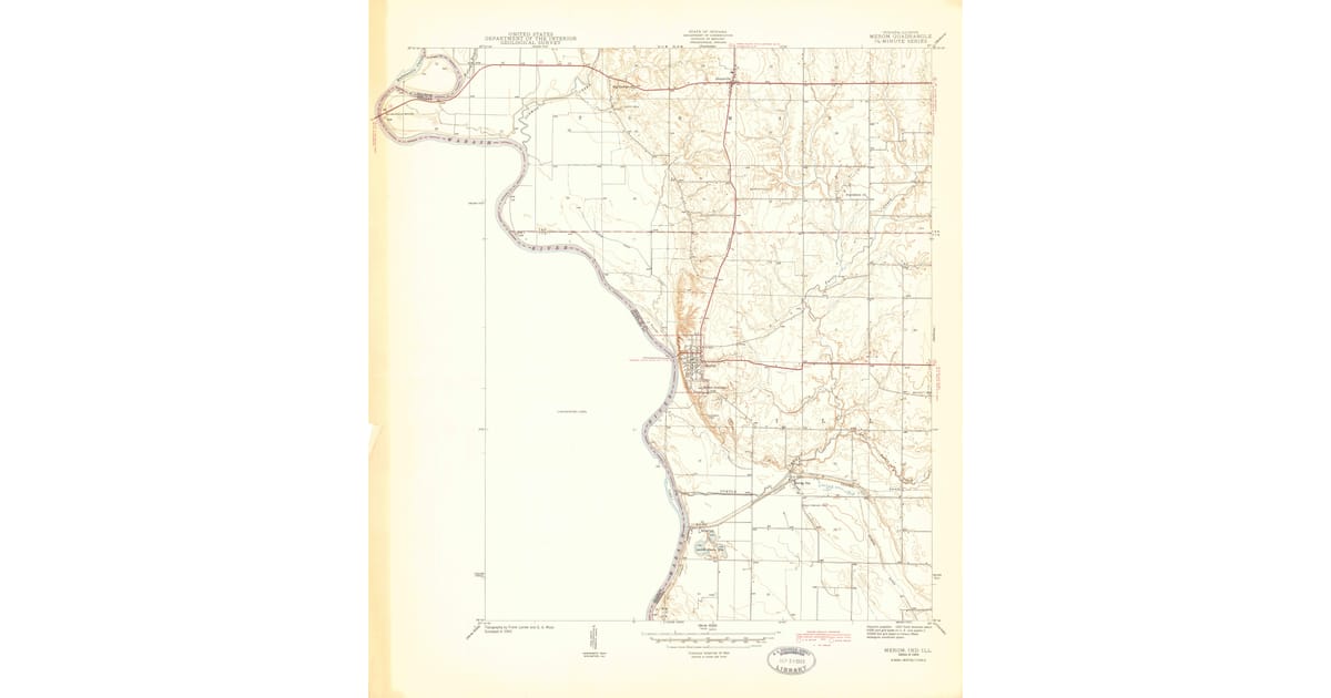 1943 Map of Merom, IN — High-Res | Pastmaps
