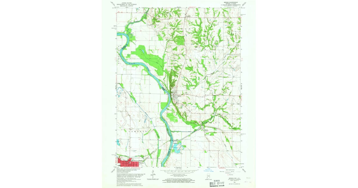 1966 Map of Merom, IN — High-Res | Pastmaps