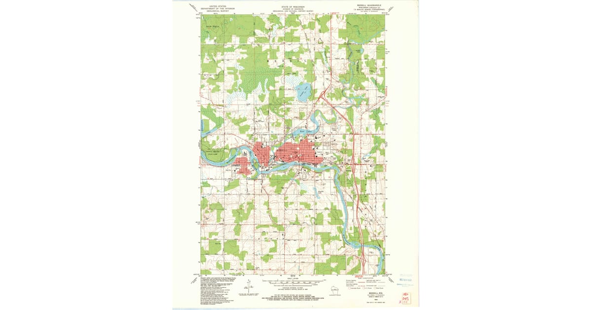 1982 Map of Merrill, WI — High-Res | Pastmaps