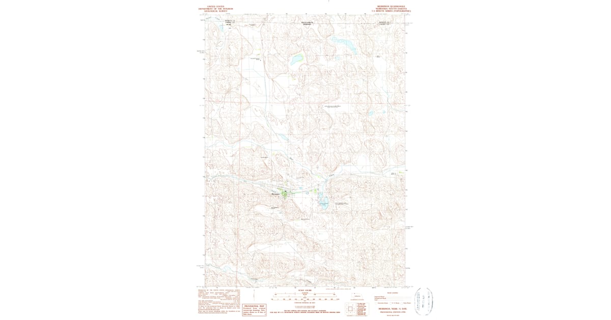 1990 Map of Merriman, NE — High-Res | Pastmaps