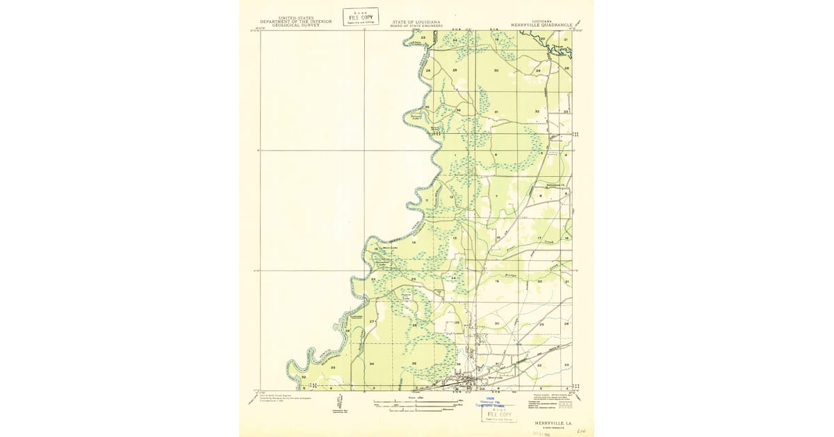 Old Maps of Merryville, LA for Genealogy | Pastmaps
