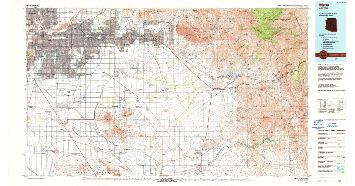 1990s Maps of Queen Valley, AZ | Pastmaps
