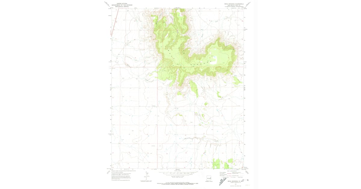 1971 Map of Mesa Redonda, Quay County, NM — High-Res | Pastmaps