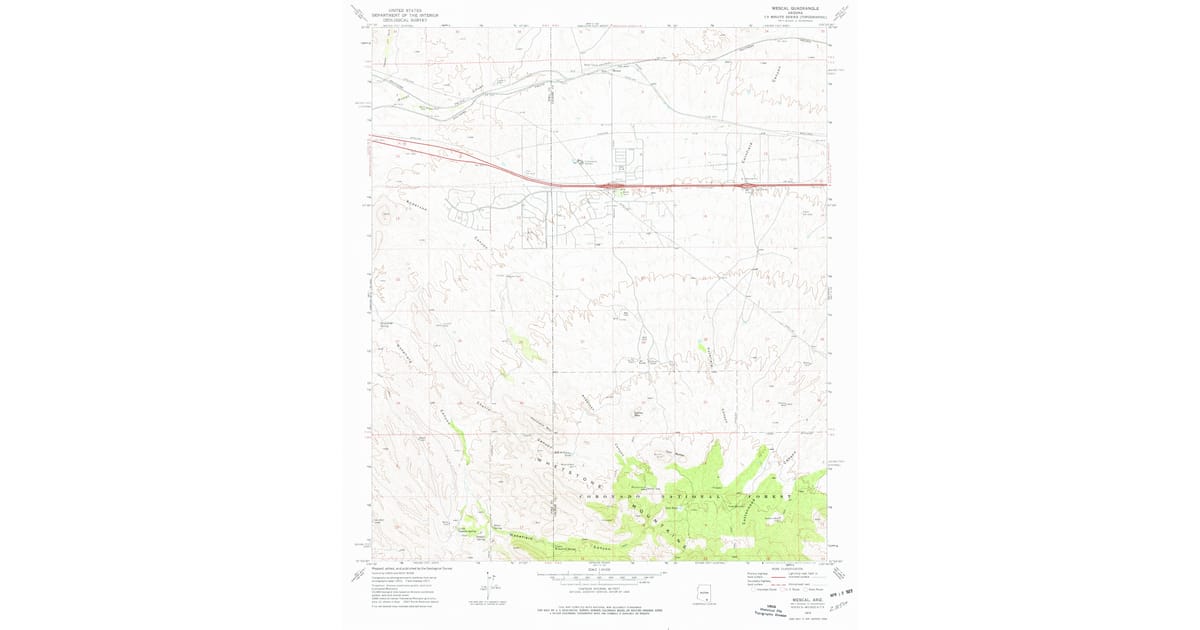 1973 Map of Mescal, AZ — High-Res | Pastmaps
