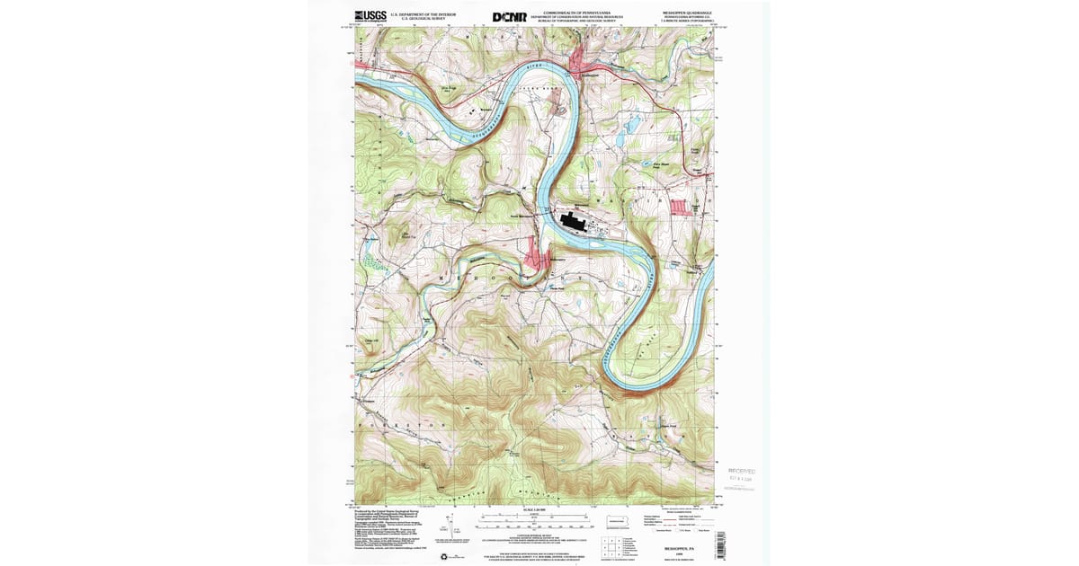1999 Map of Meshoppen, Wyoming County, PA — High-Res | Pastmaps