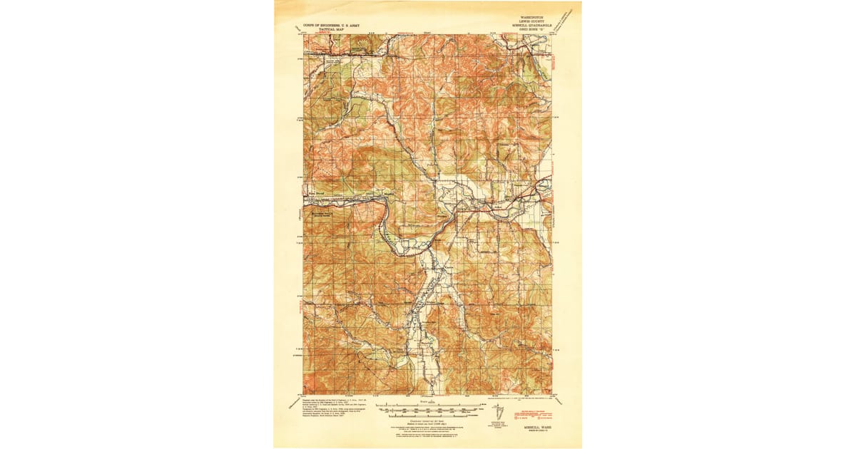1941 Map of Meskill, Lewis County, WA — High-Res | Pastmaps