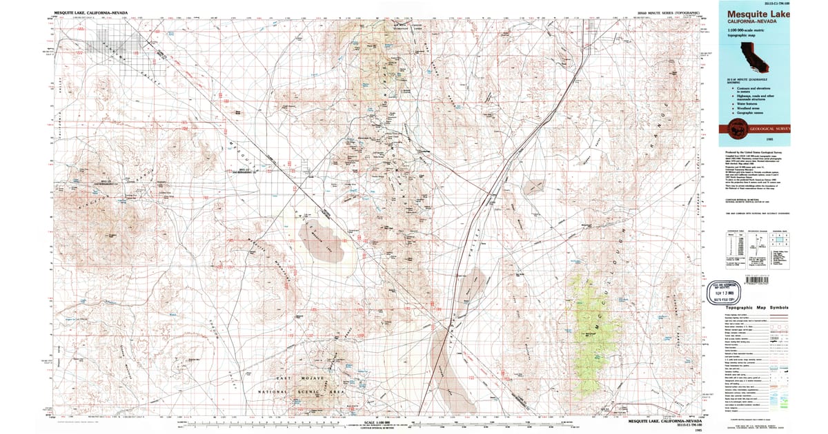 1980s Maps of Jean, NV | Pastmaps