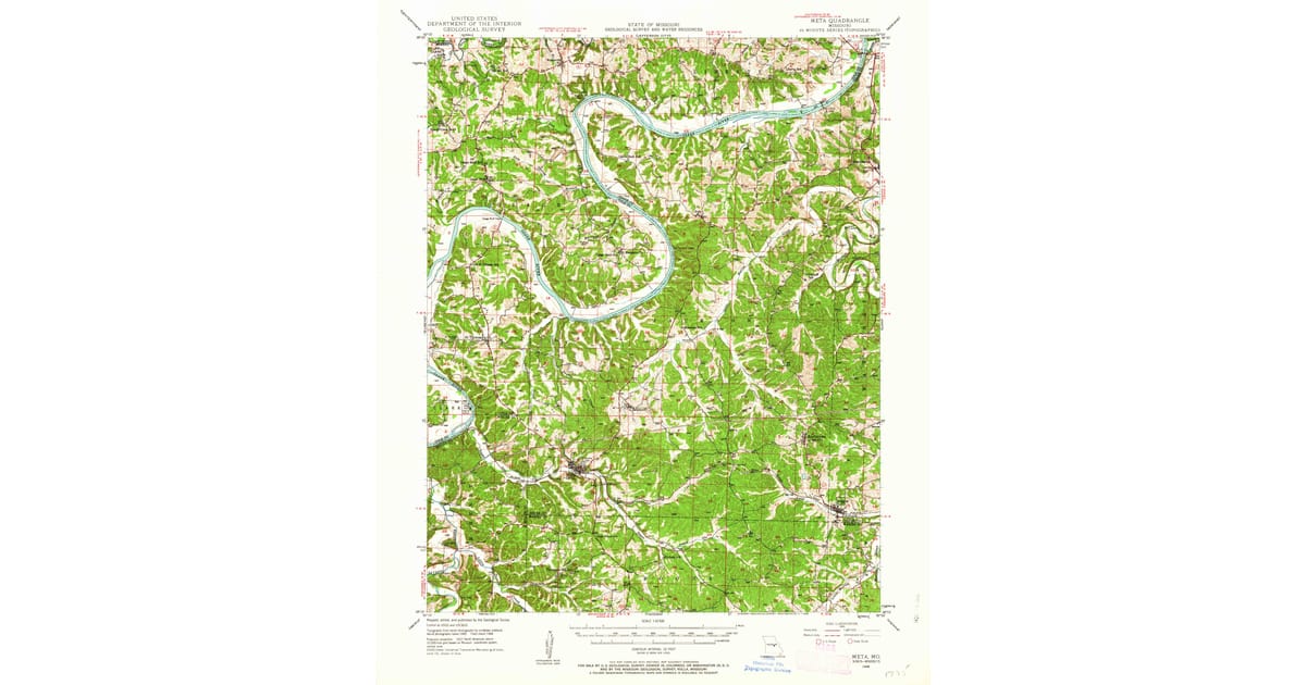 1948 Map of Meta, MO — High-Res | Pastmaps