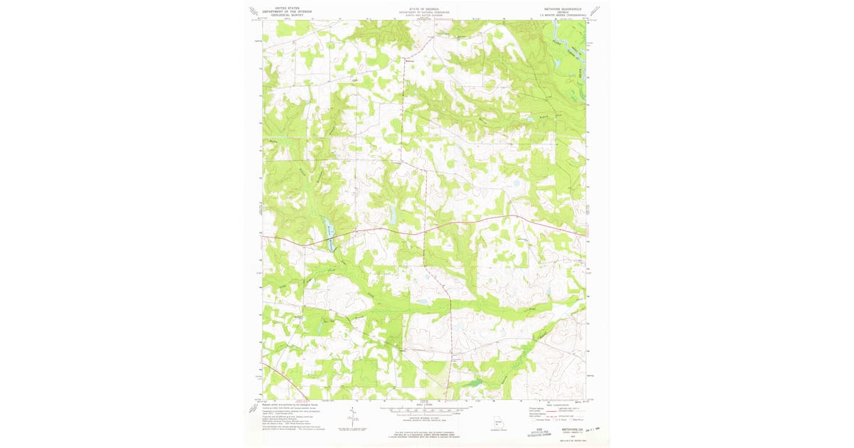 1972 Map of Methvins, Sumter County, GA — High-Res | Pastmaps