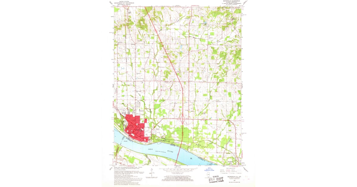 1967 Map of Metropolis, IL — High-Res | Pastmaps