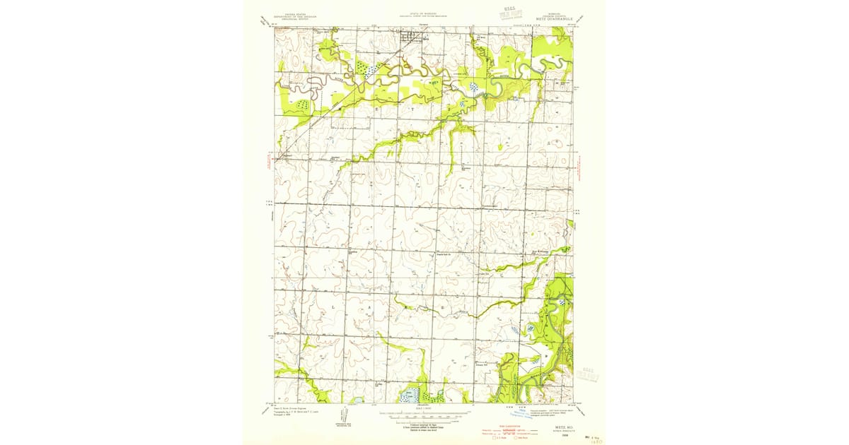 1938 Map of Metz, MO — High-Res | Pastmaps