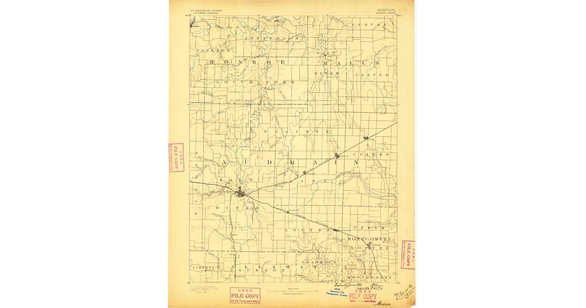 1890 Map of Mexico, MO — High-Res, 1896 Print | Pastmaps
