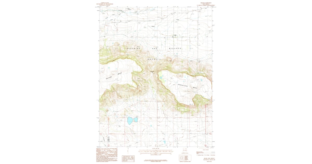 1987 Map of Miami, Colfax County, NM — High-Res | Pastmaps