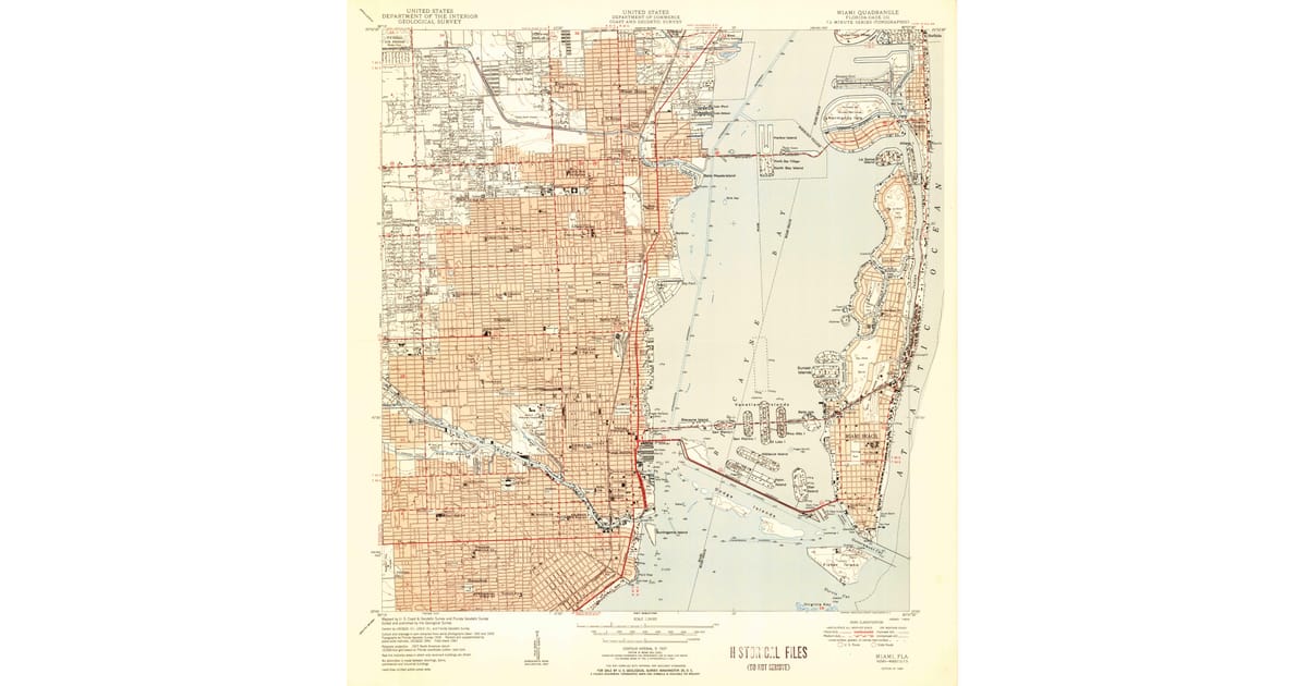 1950 Map of Miami, FL — High-Res | Pastmaps