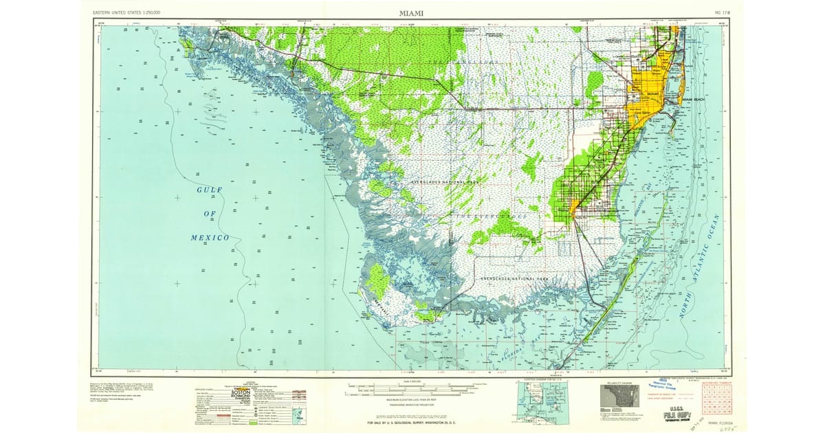 1958 Map of Miami, FL — High-Res | Pastmaps