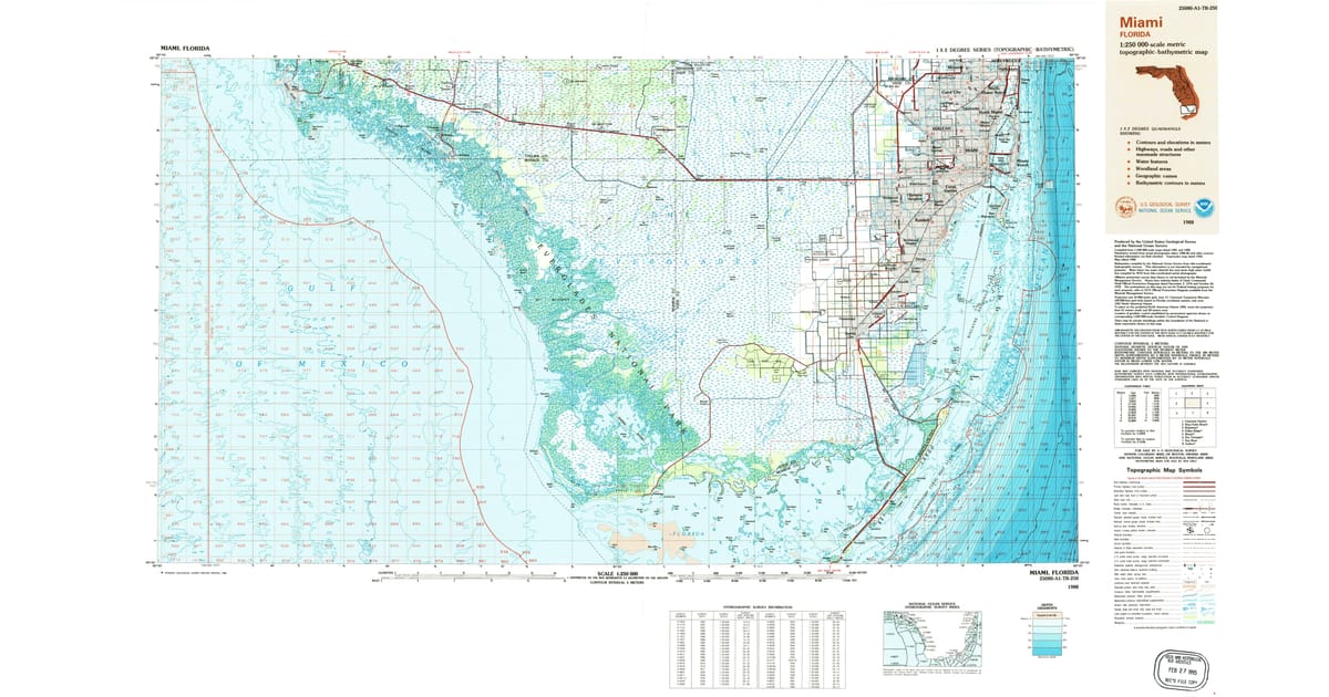 1988 Map of Miami, FL — High-Res | Pastmaps