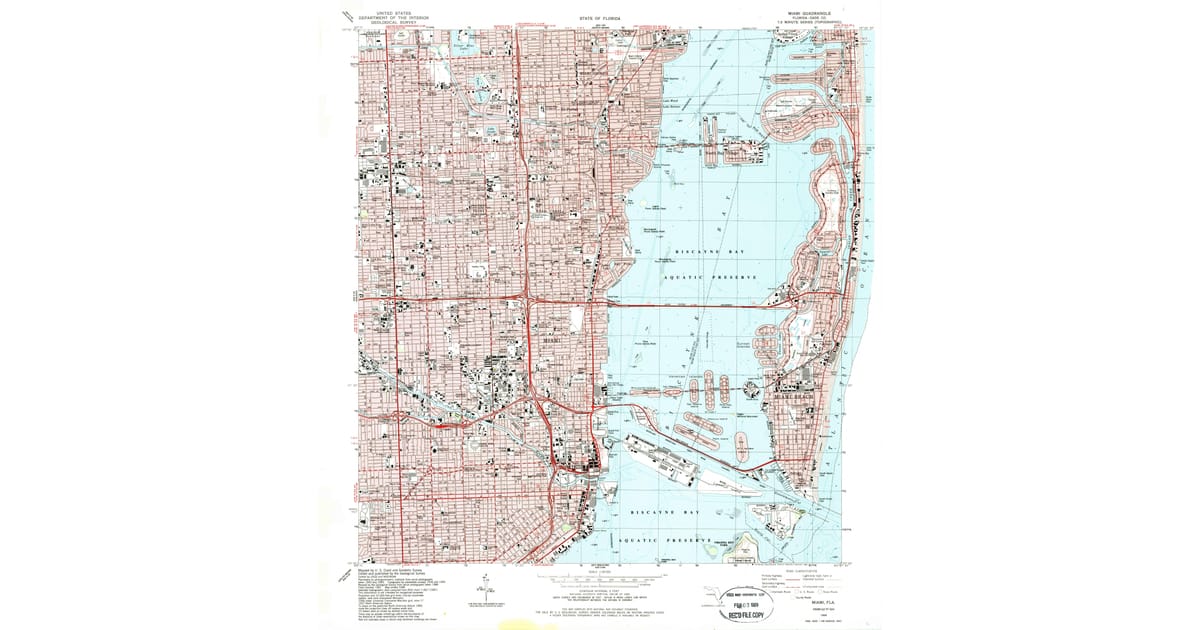 1988 Map of Miami, FL — High-Res | Pastmaps