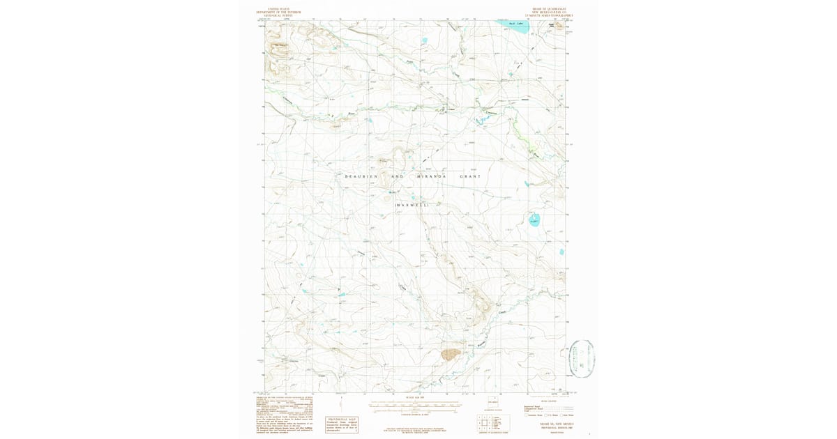1987 Map of Miami NE, Colfax County, NM — High-Res | Pastmaps