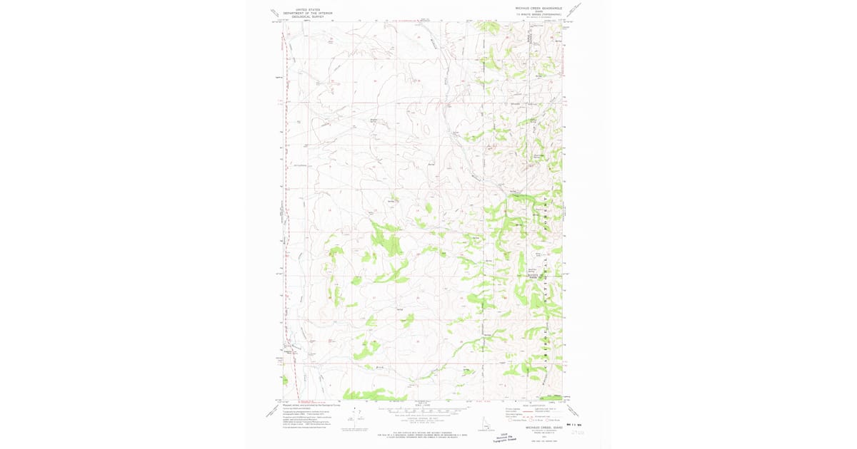 1971 Map of Michaud Creek, Power County, ID — High-Res | Pastmaps